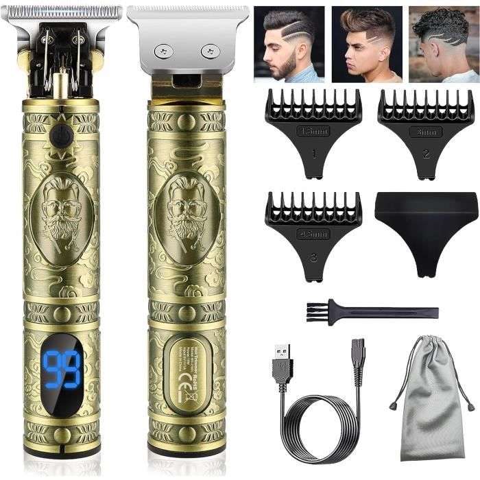 Tondeuse Cheveux Hommes, Tondeuse Barbe Electrique Professionnelle, Sans Fil Rasoir Barbe ...