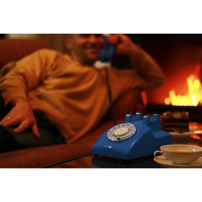 Opis 60S Cable: Téléphone Fixe Vintage Filaire Avec Cadran Rotatif ...