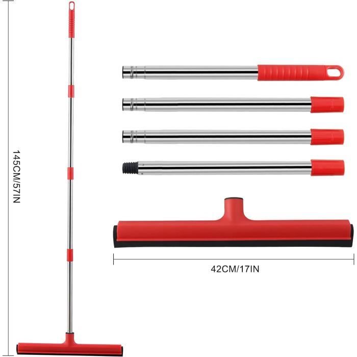 Raclette Sol avec Manche Télescopique(145cm), Raclette Sol avec Double ...