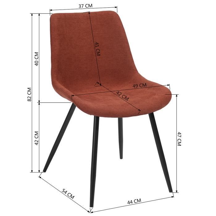 FURNISH1 CASEMIRO-Lot de 4 Fauteuil Chaise Scandinave Chaise ...