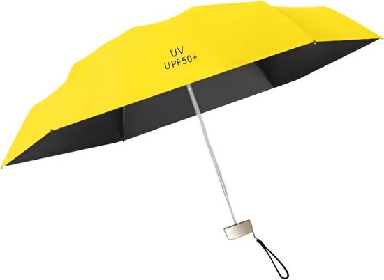 Jaune Mini Parasol Parasol Anti UV, Parasol Compact Léger, Tissu en ...