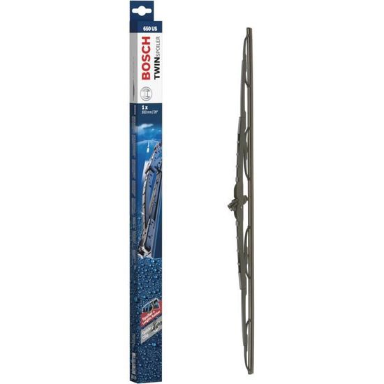 Bosch Balai d'Essuie–Glace Conventionnel Twin Spoiler 650US, Longueur: 650mm – 1 Balai avant ...