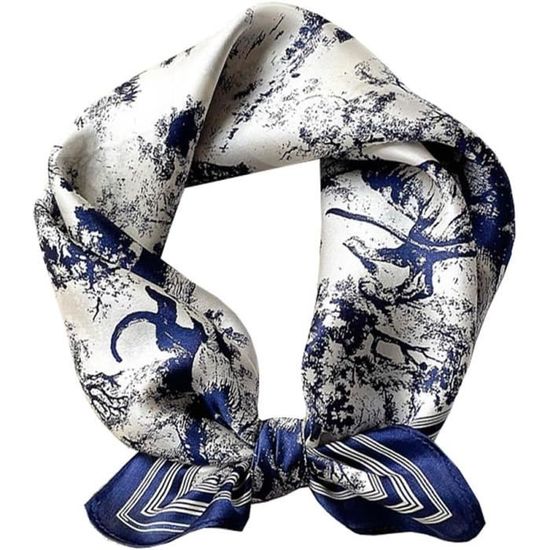 Foulard Soie Femme Carré De Soie 100% Naturelle Petit Foulard 53X53Cm ...