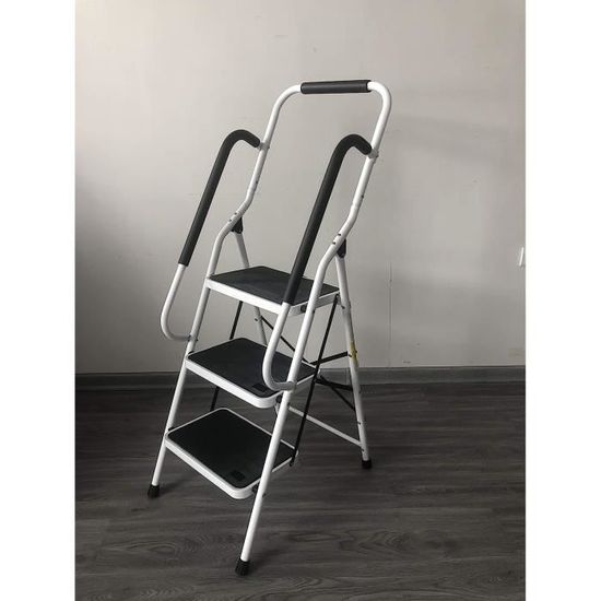 Escabeau 3 marches Escabeau avec main courante Escabeau pliant ...