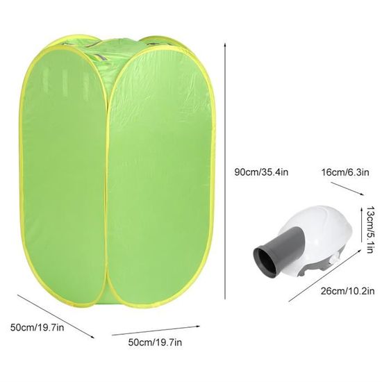 EJ.life Mini Sèche-linge Pliable Portable Vert - Cdiscount Electroménager