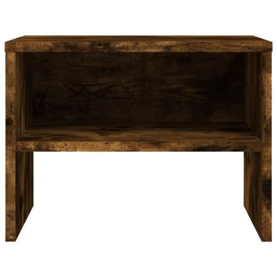 Table de chevet - PWSHYMI - Chêne fumé - 40x30x30 cm - Bois d ...