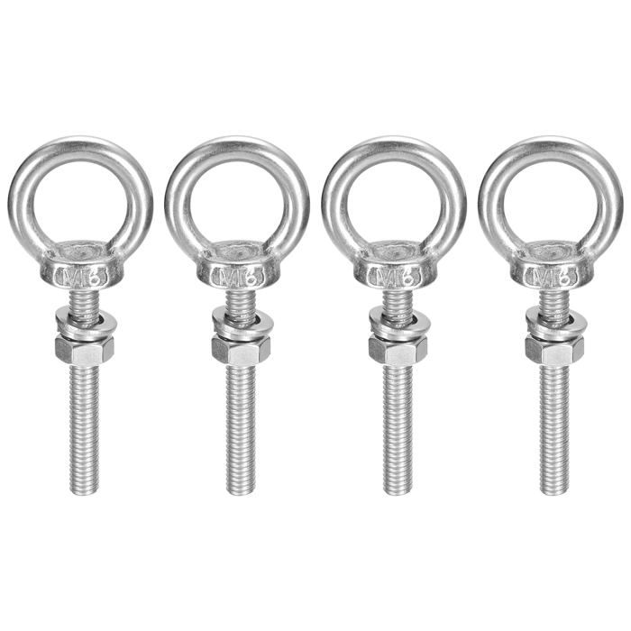Lot De 4 Boulons À Œil De Levage M6 X 40 Mm Avec Rondelle D'Écrou En ...