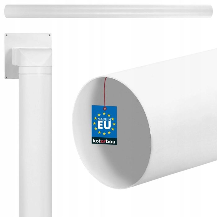 Tuyau de ventilation - KOTARBAU - 1500 mm - Tube rond en PVC - 100 mm ...