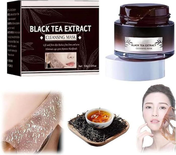 Black Tea Peel off Mask,Herbal Refining Black Tea Skinning Face Mask ...