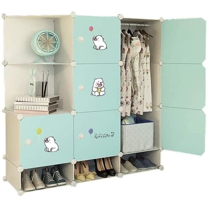 Garde-Robe Armoire Penderie Organisateur Portes Vêtements Placard ...