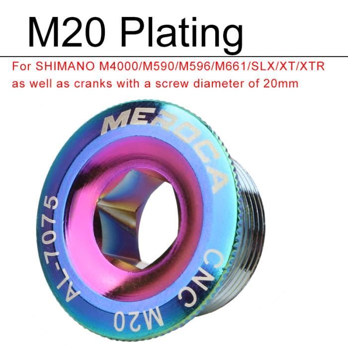 Couvercle de pédalier M15 M18 M19 M20 pour vtt,vis de pédalier en alliage d'aluminium CNC pour ...