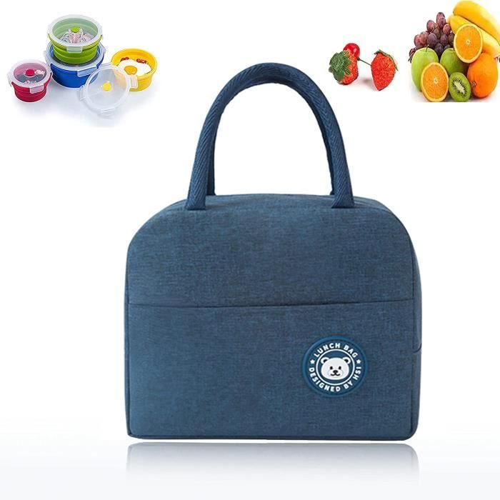 Sac Déjeuner,Sacs à Lunch isolés,Sac à Lunch Étanche,Pliable Lunch Bag ...