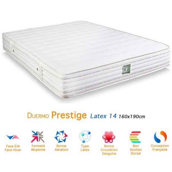 Matelas Duermo Prestige Latex 14 160x190cm - Cdiscount Maison
