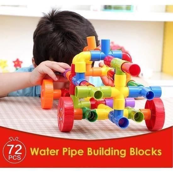 72 pcs bricolage Tube Building Blocks Set, Waterpipe Pipeline Blocs de ...