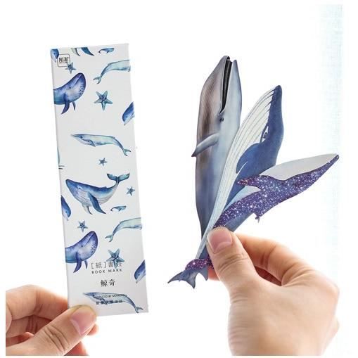 2pcs Type A Lot de 30 signets créatifs en papier, grande baleine ...