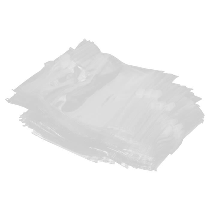 EJ.life Lot de 100 sachets transparents en PVC pour bijoux - Fermeture ...