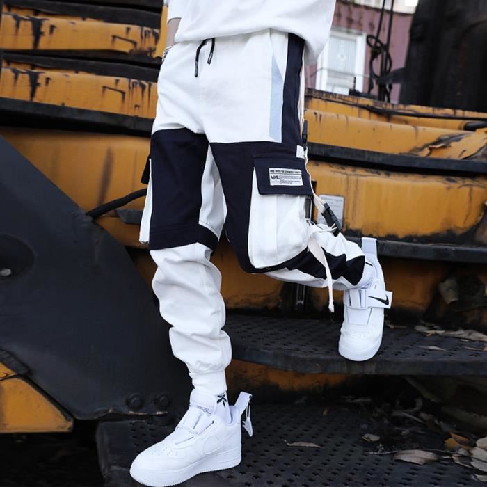Pantalon de jogging - Cargo style Hip Hop pour homme Lmk71white - Cdiscount Prêt-à-Porter