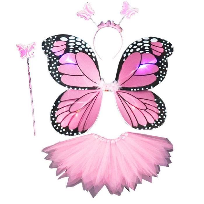 Fairy Princess Butterfly Tutu Costume Set for Girls Dress Up and Ballet ...