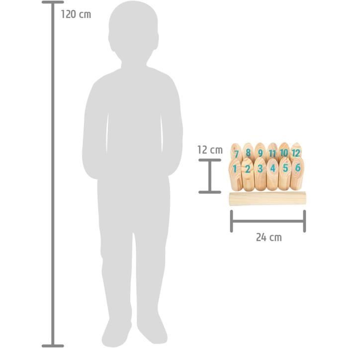 Jeu de lancer Vikings Kubb en bois - SMALL FOOT - Jeu de Plein air pour ...
