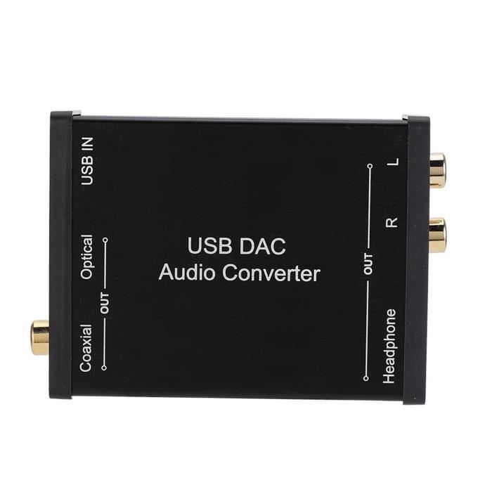SURENHAP Convertisseur DAC USB GV‑023 Convertisseur DAC numérique vers analogique Carte son USB ...