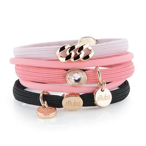 The Rubz - Le Bracelet pour Femme Rubz cravate HAIR TIES tissu rose 18 ...