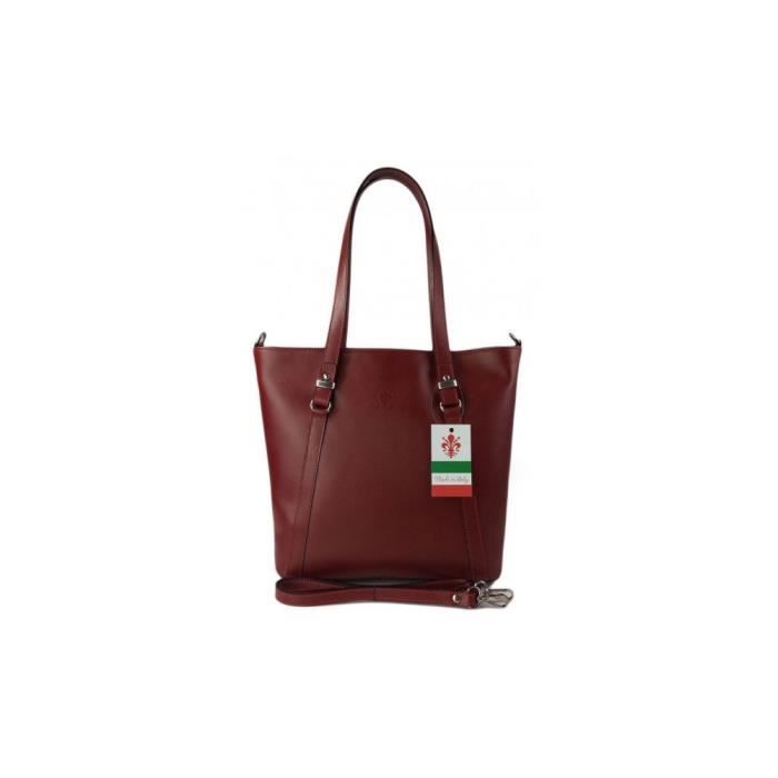 Sac VERA PELLE MVN14R Bordeaux - Femme/Adulte - Cdiscount Jardin