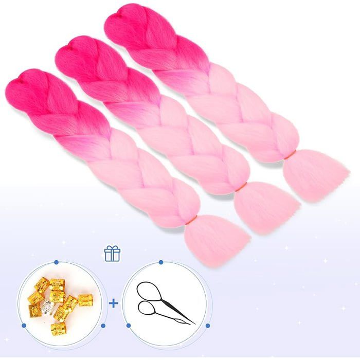 Jumbo Braids Tresse Cheveux, Lot de 3 Meches Africaine Kanekalon ...