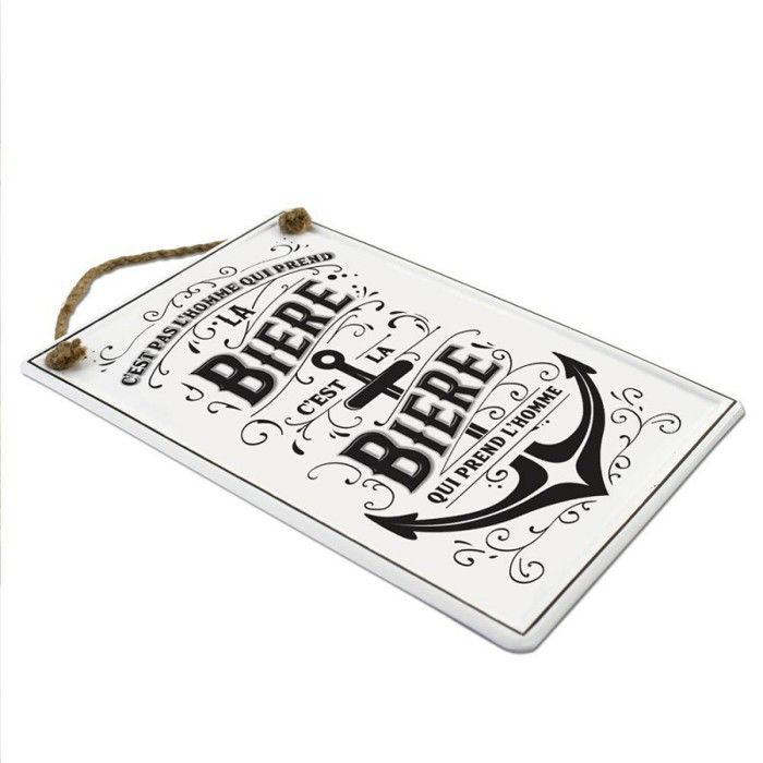 Plaque métal bière prend homme - Cdiscount Maison