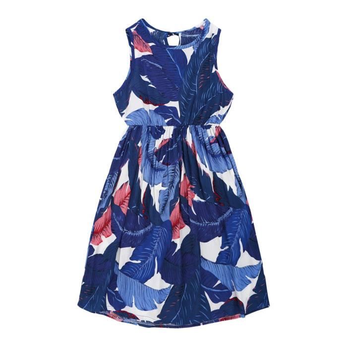 IEFIEL Robe Ado Fille Fleurie Robe d'Été Robe de Plage Fille Bohème ...
