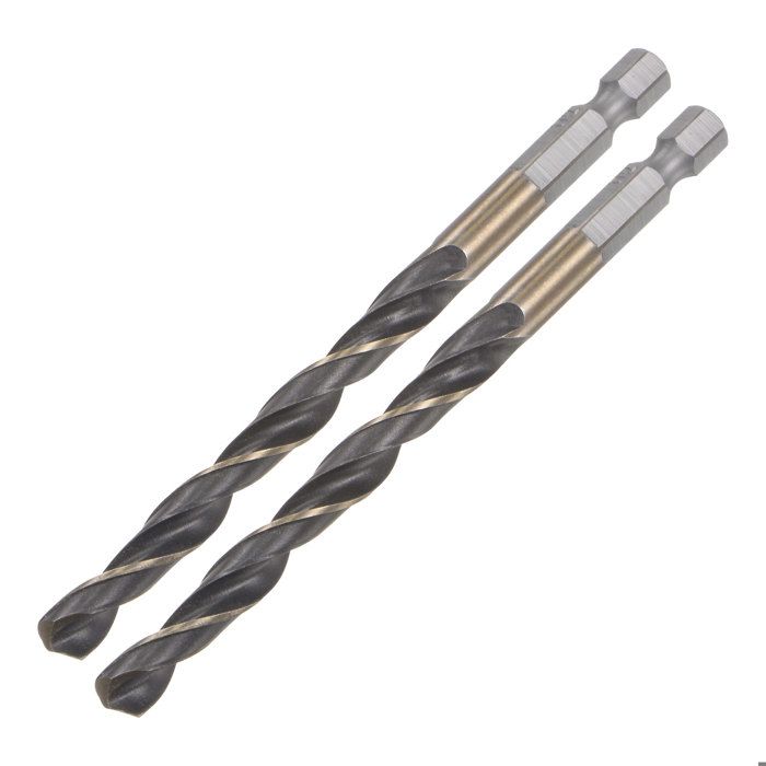 Foret Mèche SOURCING MAP 2Pcs HSS Hex Tige Foret Hélicoïdal 7mm Perçage ...