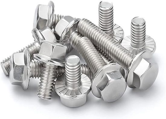 Boulon À Bride Vis À Tête Hexagonale Avec Flange En Acier Inoxydable M8×50Mm,5 Pcs[J4270 ...