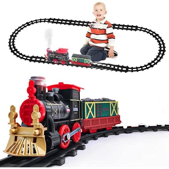 Train Jouet pour Enfants, Train Electrique avec Fumé, Lumières et Son ...
