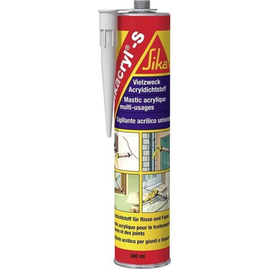 Sika sikacryl s–Mastic acrylique gryl s Gris (Cartouche 300cm3) [126] - Cdiscount Bricolage