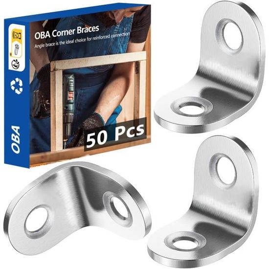Equerre Metal Fixation 20 X 20 X 16 Mm - 50 Pcs, Équerre D'Assemblage ...