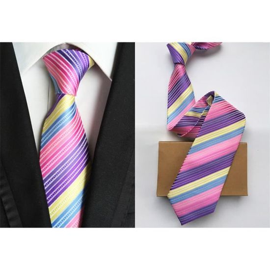 X01 - Robe de mariage en soie pour homme, 8cm, couleur unie, bleu ...