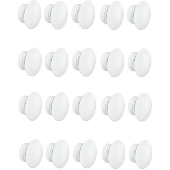 20x CACHE VIS 6 PANS CREUX M6 ALLEN BLANC CAPUCHON ECROU PROTECTION ...