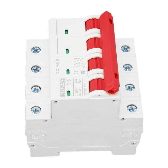 Vvikizy-Mini disjoncteur CC Disjoncteur Miniature cc 4P système solaire PV 16A montage sur Rail ...