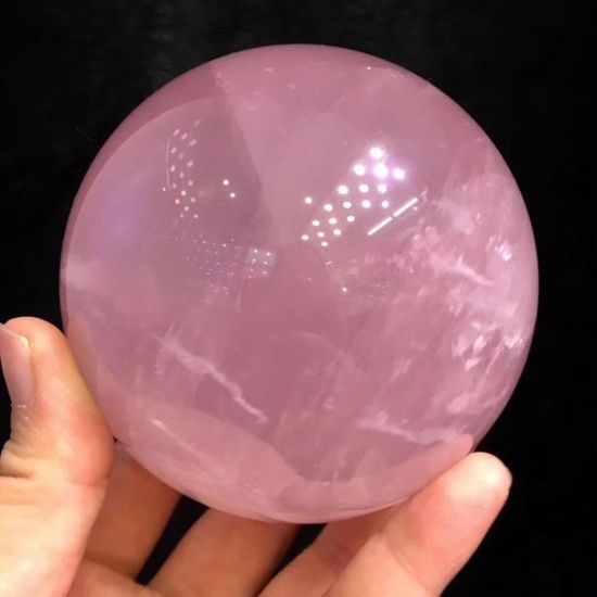 Boule de cristal de Quartz Rose naturel de haute qualité - YWEI - GALET ...