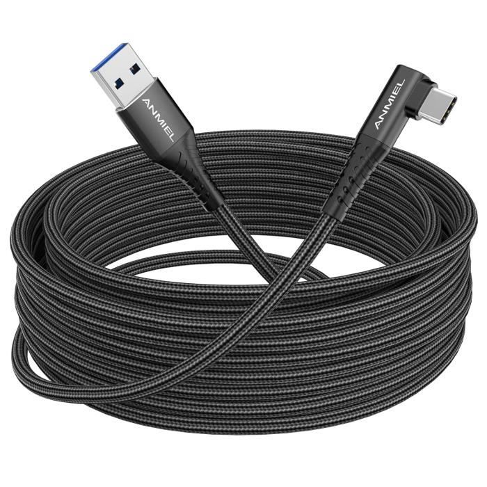 Compatible avec Oculus Quest 2 Link Câble de 5 m, câble de casque VR ...