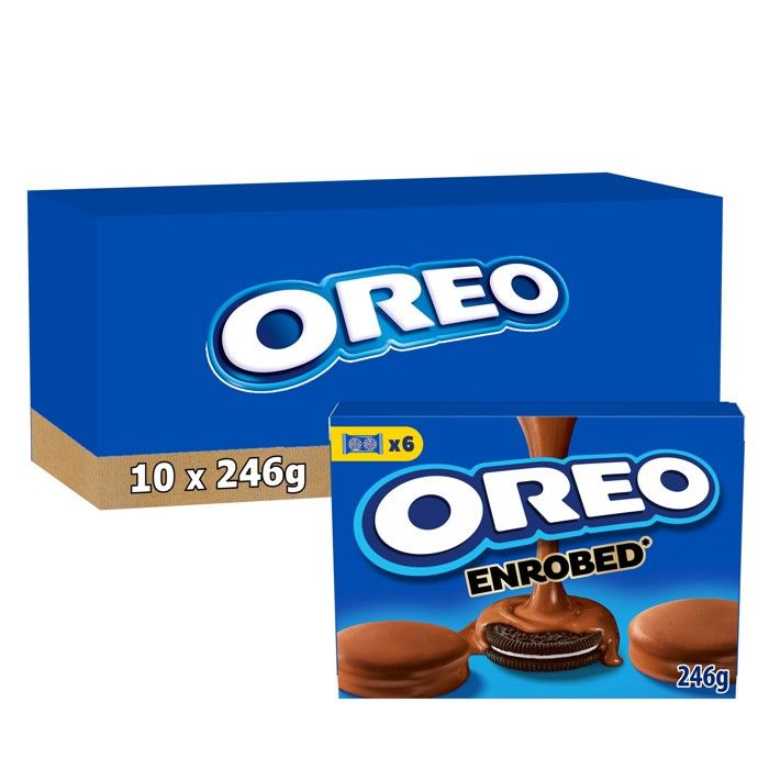 OREO - 10 Boîtes de 6 sachets de biscuits enrobés au chocolat au lait ...