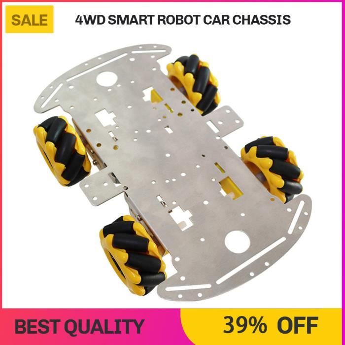 A-Châssis de voiture robot intelligent bricolage, roue ...