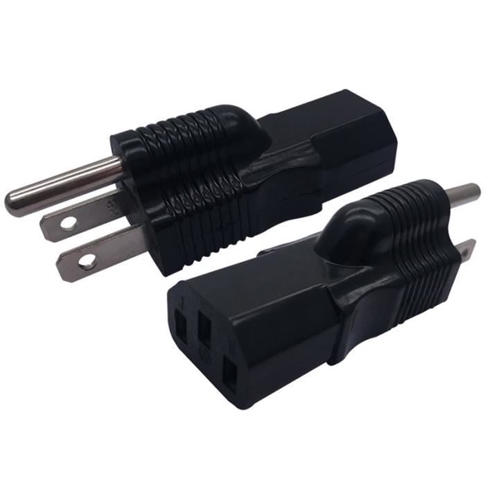C13 to 515P Black color-Prise de courant Nema 5-15P 5-20P 6-15P 6-20P à 5-15R 5-20R 6-15R 6-20R ...