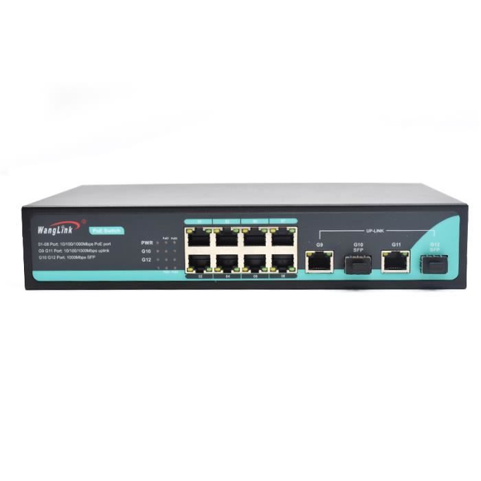 Wanglink Gigabit 8 port RJ45 1000mbps POE ethernet switch 8POE Port +2 ...