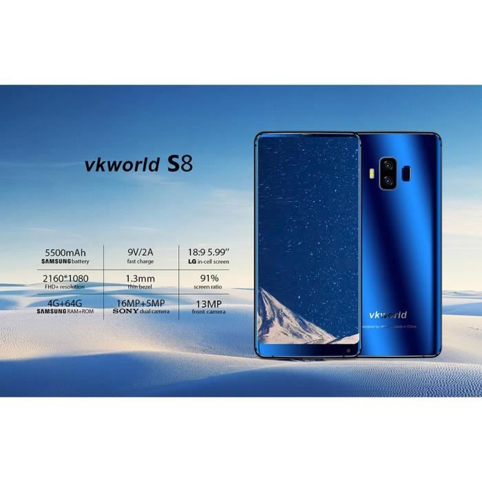 Vkworld S8 5,99 pouces 18: 9 Plein écran 4G-LTE Fingerprint Smartphone ...