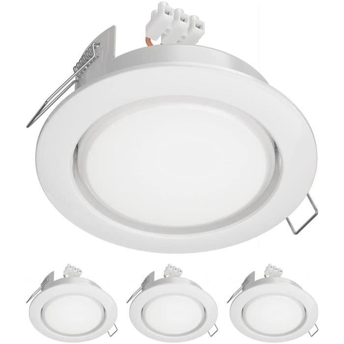 XimstF Anneau d'encastrement LED II slim GX53 blanc rond 4,2W chacun ...
