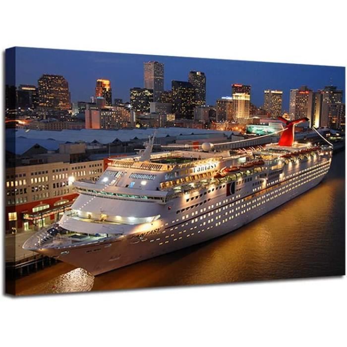 Kit De Broderie Diamant 5D Paysage De Bateau De Croisière En Bord De ...