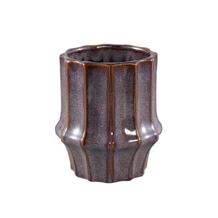 PTMD Pot de fleur Skyper -14x14x16 cm - Céramique - Pourpre - Cdiscount ...