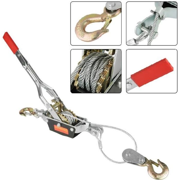 Tire câble manuel - Tire-fort - 4 tonnes - Système de cliquet puissant ...