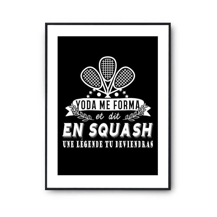 Affiche Squash Légende Humour Personnalisée | Poster Tableau Sport ...