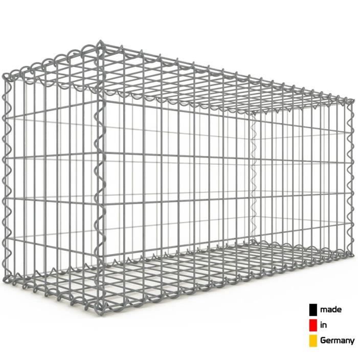 Gabion 100 x 50 x 40 cm - Qualité Made in Germany - Mailles ...